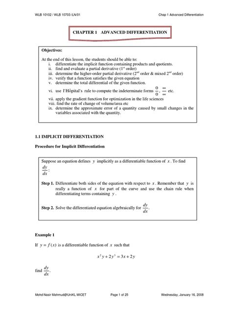 Optimization of Multivariable Functions Through Partial Differentials | PDF | Derivative | Equations