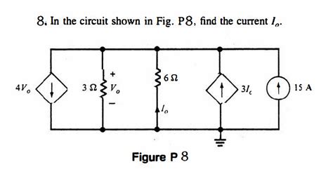 Solved In The Circuit Shown In Fig P8 ﻿find The Current