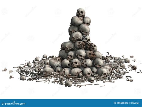 Pile Of Skulls And Bones Stock Illustration Illustration Of Skulls