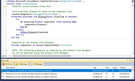 Missing Design Form For Vb 2010 Microsoft Qanda