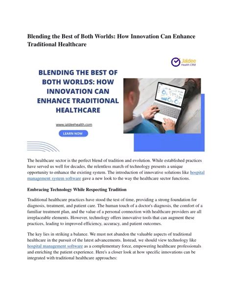 Ppt Blending The Best Of Both Worlds How Innovation Can Enhance