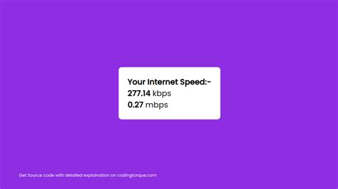 Detect Internet Speed Using Javascript Coding Torque