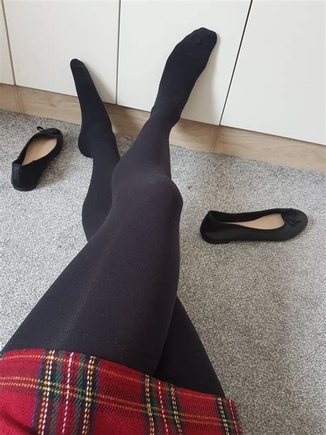 Black Mid Shine 100 Denier Opaque Tights Look Terrific Teamed Up With