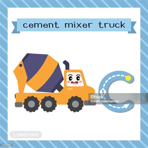 문자 C 소문자 추적 시멘트 믹서 트럭 0명에 대한 스톡 벡터 아트 및 기타 이미지 0명 2차 도형 교육 Istock