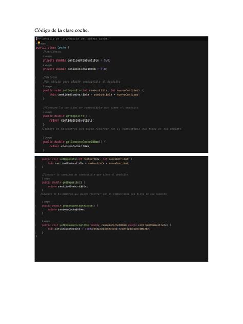 implementación de una clase coche en java con métodos para acelerar