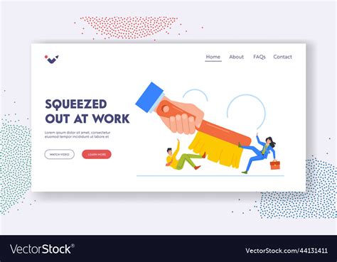 Downsnizing Personnel Reduction Landing Page Vector Image