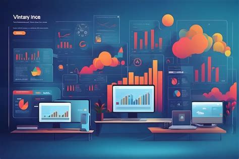 Premium Ai Image Computer Screens Modern Infographic Statistics And Data Analytics