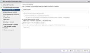 How To Create VMware Guest Customization Specification