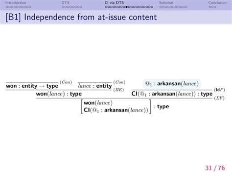 Conventional Implicature Via Dependent Type Semantics Ppt