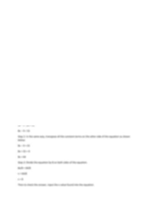 Solution Definition And Formulas Of Single Variable Linear Equations