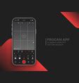 Ui Ux Design Camera App For Mobile Shooting Modes Vector Image