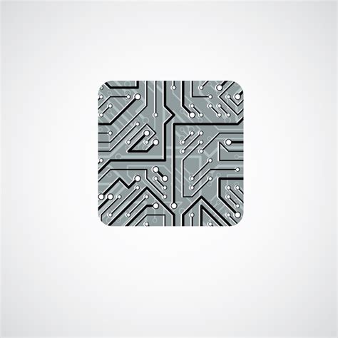 Premium Vector Vector Technology Cpu Design With Square