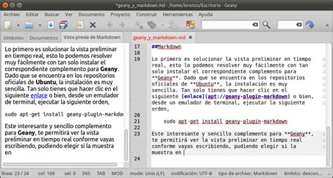 Escribiendo Con Markdown Y Geany En Ubuntu Atareao Con Linux