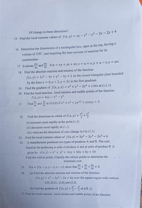 15 Find the local extreme values of f x y xy | StudyX