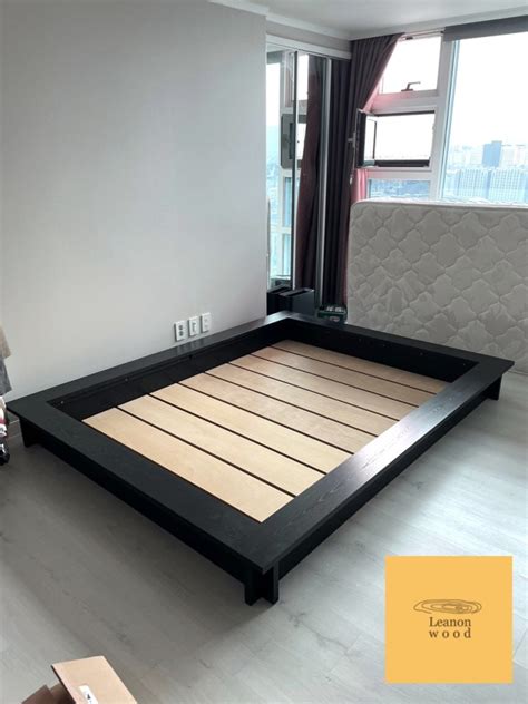 블랙침대의 새로운 버젼🌚을 소개합니다 블랙침대 매트리스 고정형 평상형 침대 린온우드 침대 네이버 블로그
