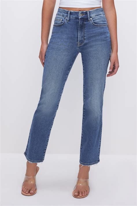 always fits good legs straight jeans indigo316 good american
