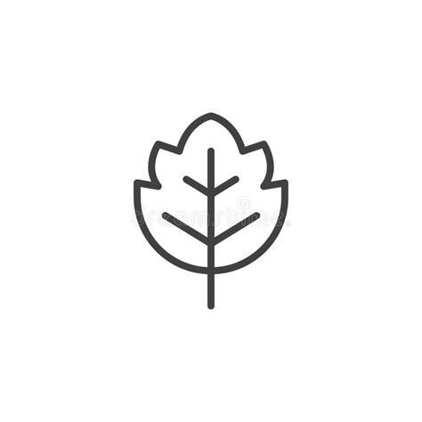 Tree Leaf Outline Icon Stock Vector Illustration Of Pictogram 125260689