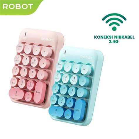 Jual ROBOT RK02 Keyboard Numerik Wireless Koneksi 2 4G Shopee Indonesia