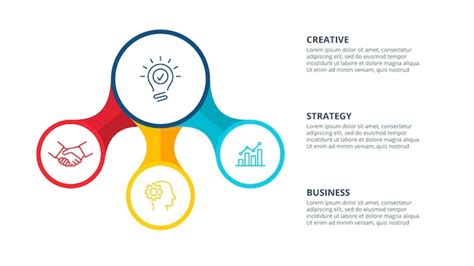 Premium Vector Abstract Flat Element Of Circle Flow Chart With 3