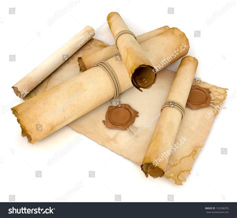 Old Paper Scroll Wax Seal Pile Stock Illustration 132298355 Shutterstock