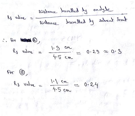 [solved] Can You Help Me Please Calculate The Rf Values Please This Is From Course Hero