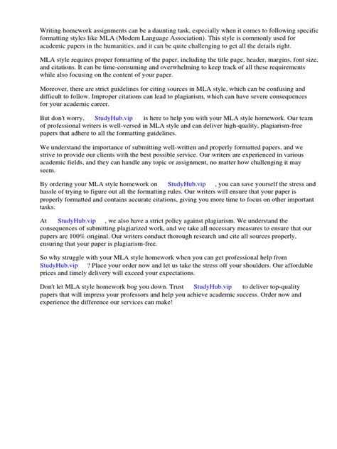 Mla Style Homework Pdf Citation Essays