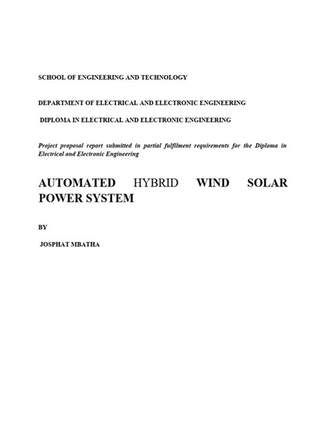 Automated Hybrid Wind Solar Power System Download Free Pdf