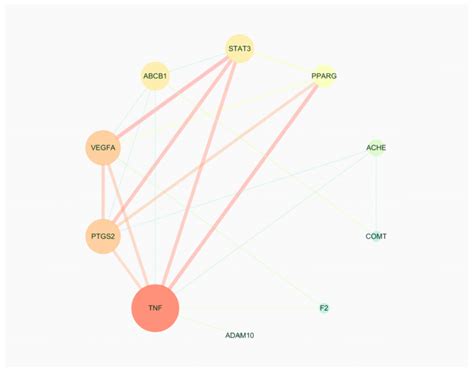Ppi Network And Node Degree Arrangement Of Common Targets Download