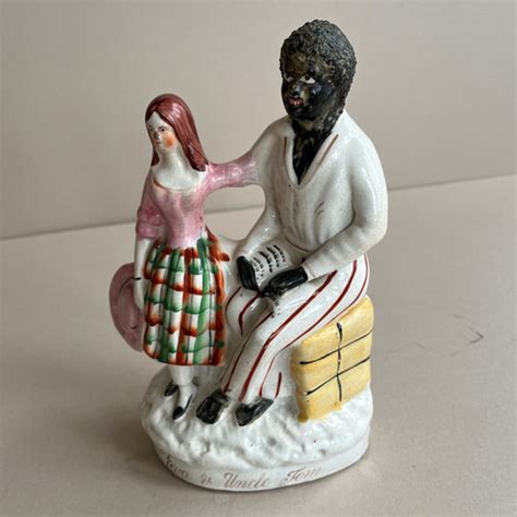 19thc Staffordshire Figure Uncle Tom And Eva Ref 4928 Castle Antiques