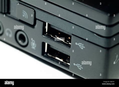 Usb Type A Female Connection On Laptop Stock Photo Alamy