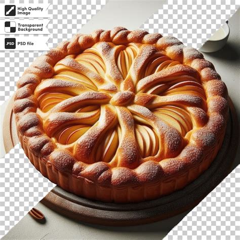 Premium PSD Psd Apple Pie On A Plate On Transparent Background With