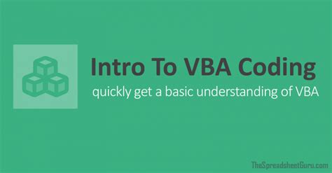 Learn VBA Macro Coding Basics In Excel 2025 Guide