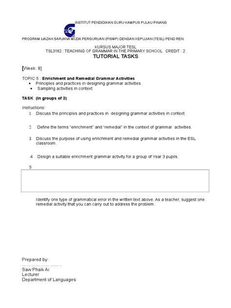 tutorial topic 5 pdf