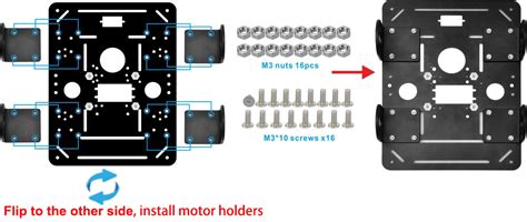 OSOYOO FlexiRover Basic Robot Car For Raspberry Pi Running Motor With Mecanum Wheel Model