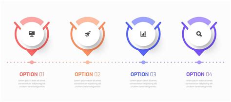 Timeline Infographic Business With Circle Label Icon And 4 Option For Presentation Diagram