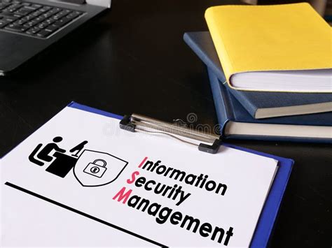 Information Security Management Ism Is Shown On The Photo Using The Text Stock Image Image Of