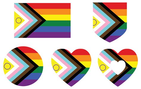 Intersex Progress Pride Flag Set New LGBTQ Pride Flag Set Vector Art At Vecteezy