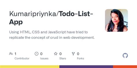 GitHub Kumaripriynka Todo List App Using HTML CSS And JavaScript Have Tried To Replicate The