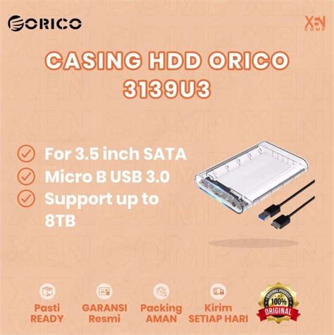 Jual Casing Hardisk External Hdd External Case 3.5 Usb 3.0 Orico 3139u3 ...