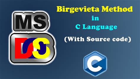 Birge Vieta Method In C Language Source Code Youtube