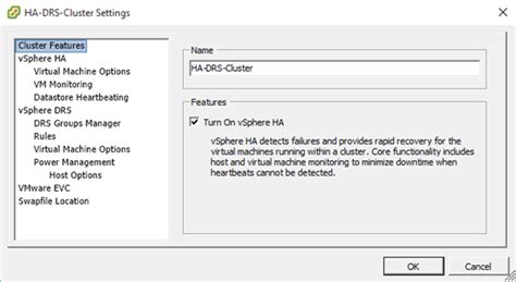 Setting Up VMware High Availability On A VSphere Cluster