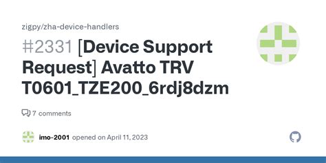 Device Support Request Avatto Trv T0601tze2006rdj8dzm · Issue 2331