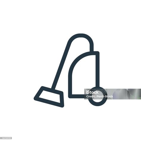 흰색 배경에 격리된 진공 청소기 벡터 아이콘입니다 웹 사이트 디자인 및 모바일 앱 개발을위한 개요 얇은 라인 진공 청소기 아이콘 얇은 선 진공 청소기 개요 아이콘 벡터 가사