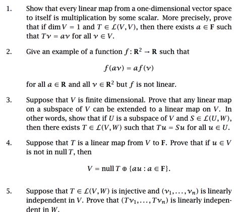 Solved Show That Every Linear Map From A One Dimensional Chegg