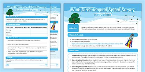 Stem Outdoors Wind Direction And Speed Survey Twinkl