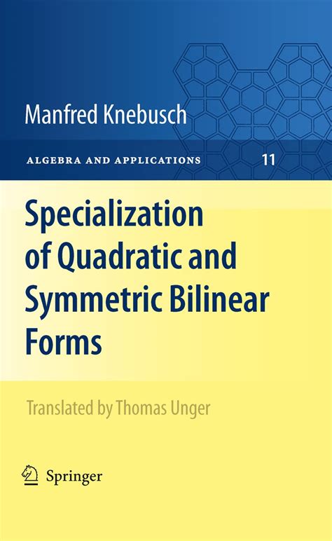 Specialization Of Quadratic And Symmetric Bilinear Forms Ebook By