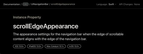Hidden Gem Of Uinavigationbar — Scrolledgeappearance By Thongchai Kolyutsakul Swiftblade