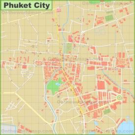 Phuket City Map Thailand Discover Phuket City With Detailed Maps