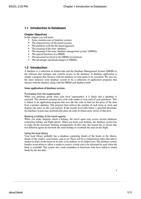 SOLUTION: Chapter 1 introduction to databases - Studypool