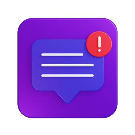 Alert Chat Icon 3d Illustration 15212214 Png